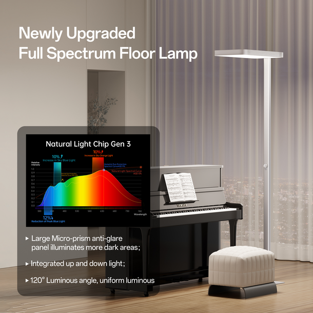 Homelist LH1 SuperLight Full Spectrum Eye-Care LED Floor Lamp
